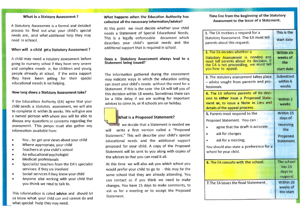 EA information leaflets